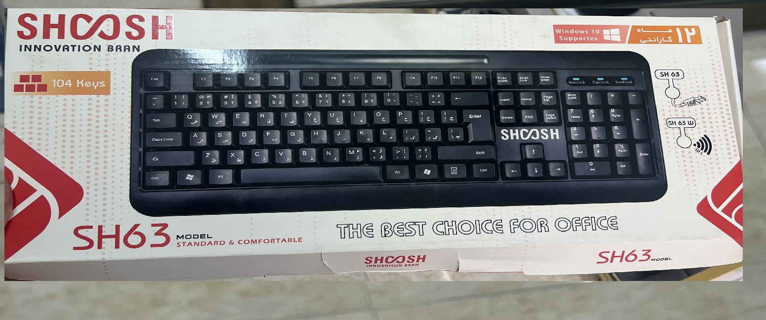 کیبورد بیسیم SHOOSH مدل SH-63W